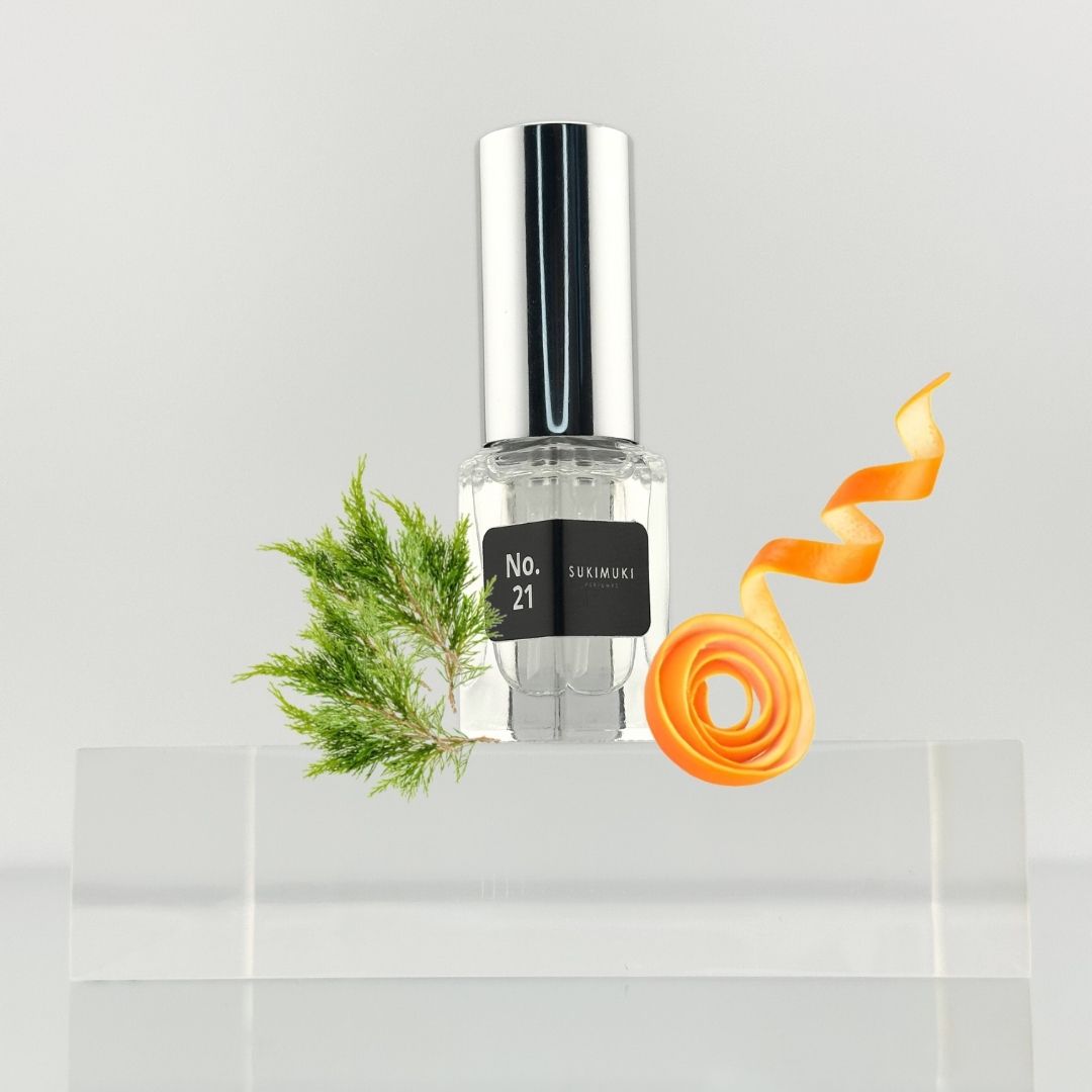 Muestra Perfume No. 21 SUKIMUKI | Mandarina | Cedro | Haba Tonka